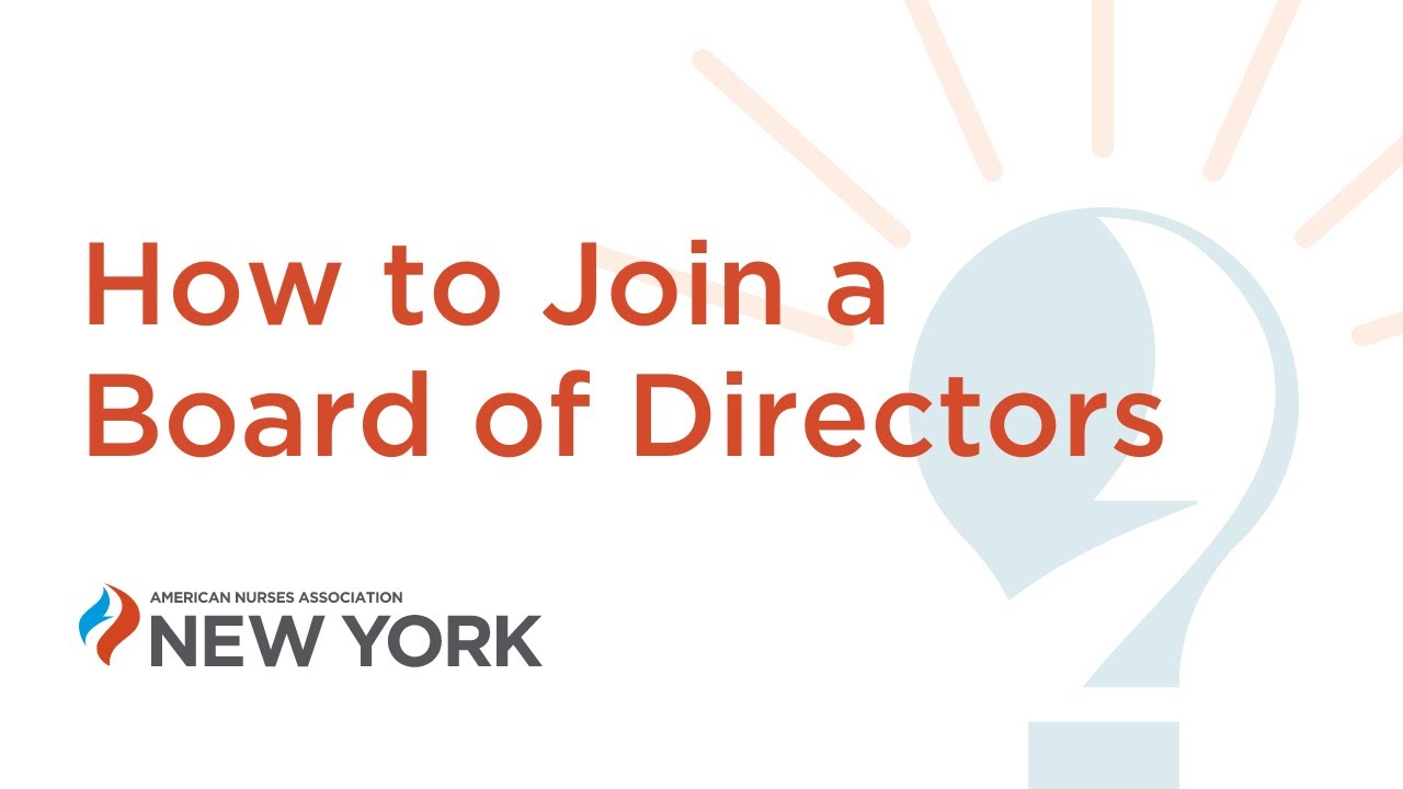 How to Join a Board of Directors - YouTube