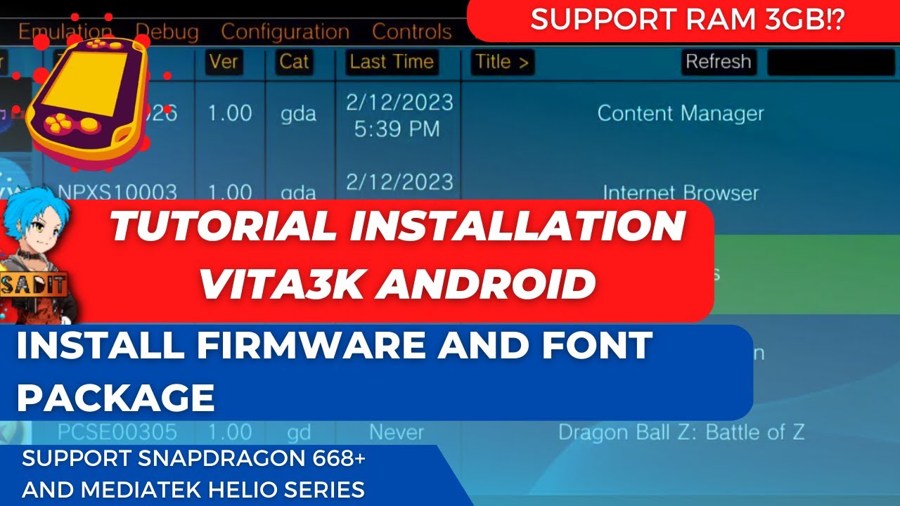 Tutorial cara Install Aplikasi Vita3k di Android dijamin bisa! Support Snapdragon 668+ dan ...