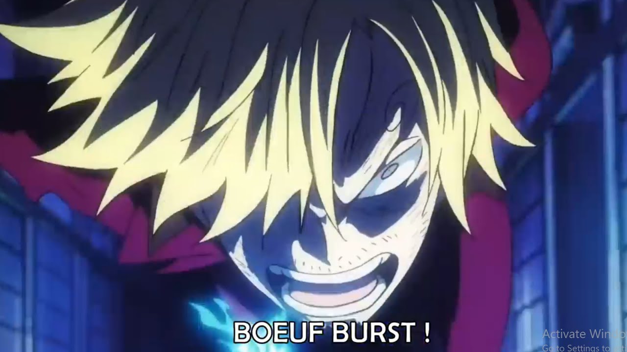 SANJI BLUE FLAME LEG! ONE PIECE 1061 SANJI VS QUEEN END OF THEIR BATTLE ...