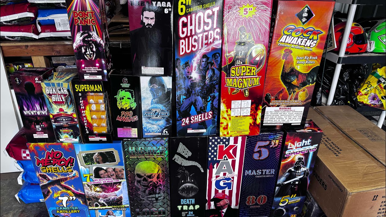 HUGE SALUTE CANISTER SHELL COMPARISON 🔥🔥💥 CRAZY LOUD!!! - YouTube