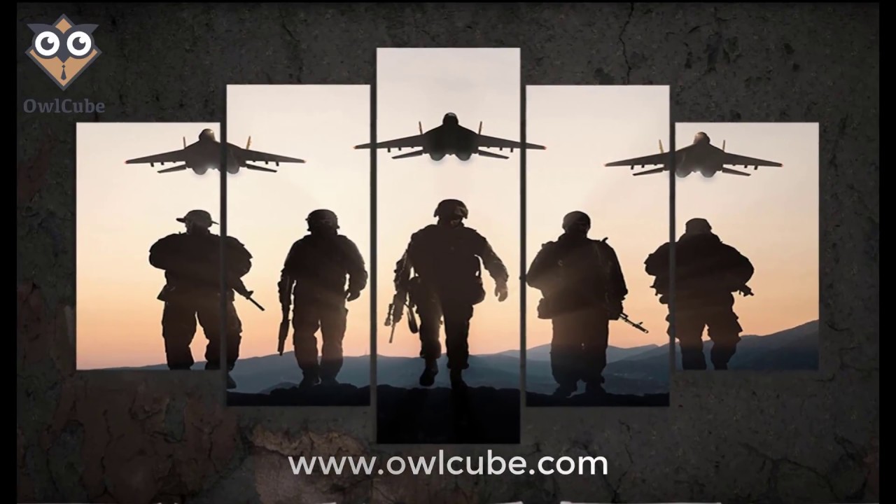 OwlCube | Beautiful 5-Piece Soldier Canvas Wall Art Sets - YouTube
