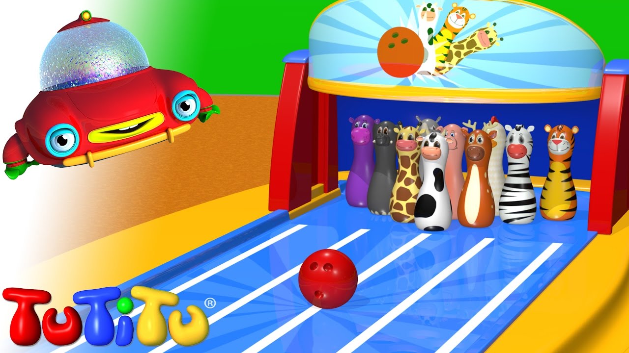 🎁TuTiTu Builds an Animal Bowling - 🤩Fun Toddler Learning with Easy Toy ...