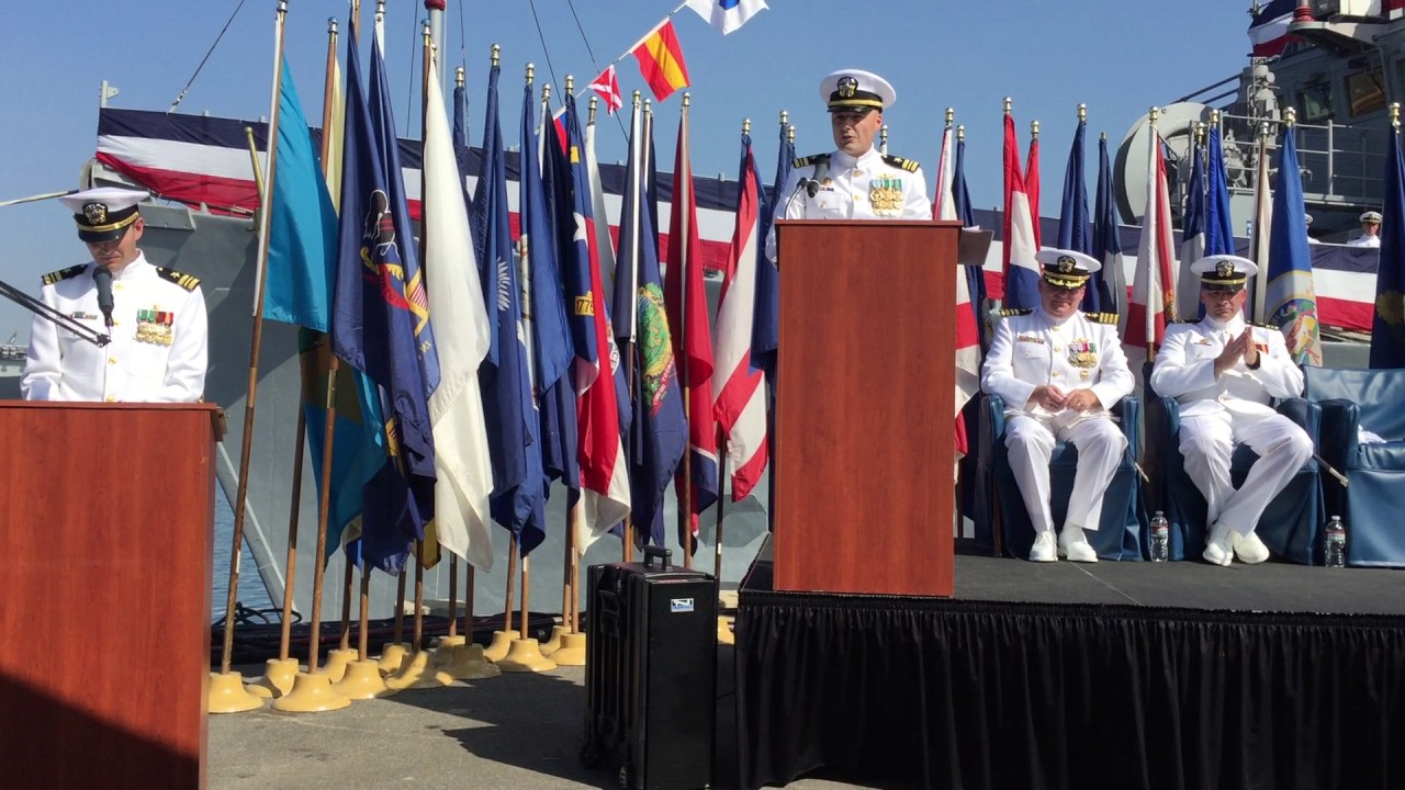 Change of Command USS SCOUT - YouTube