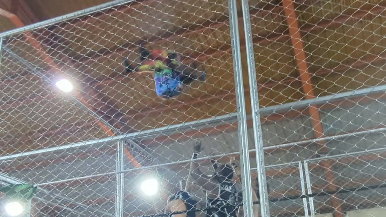WORLD RECORD Double Moonsualt from STEEL CAGE by Aerial Van Go! 13,615 ...