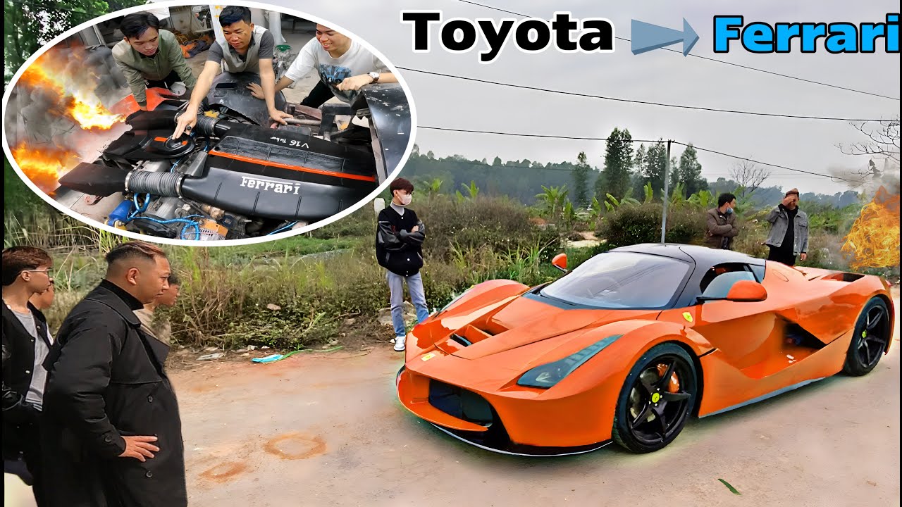 Ferrari finished the engine | Simple homemade super car with new engine ...