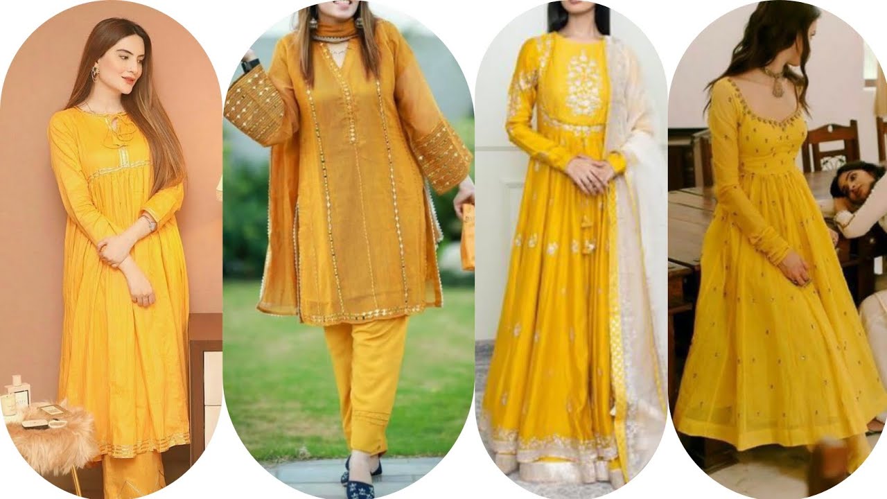 yellow Colour Dress// beautiful yellow dress //yellow mehndi dress ...