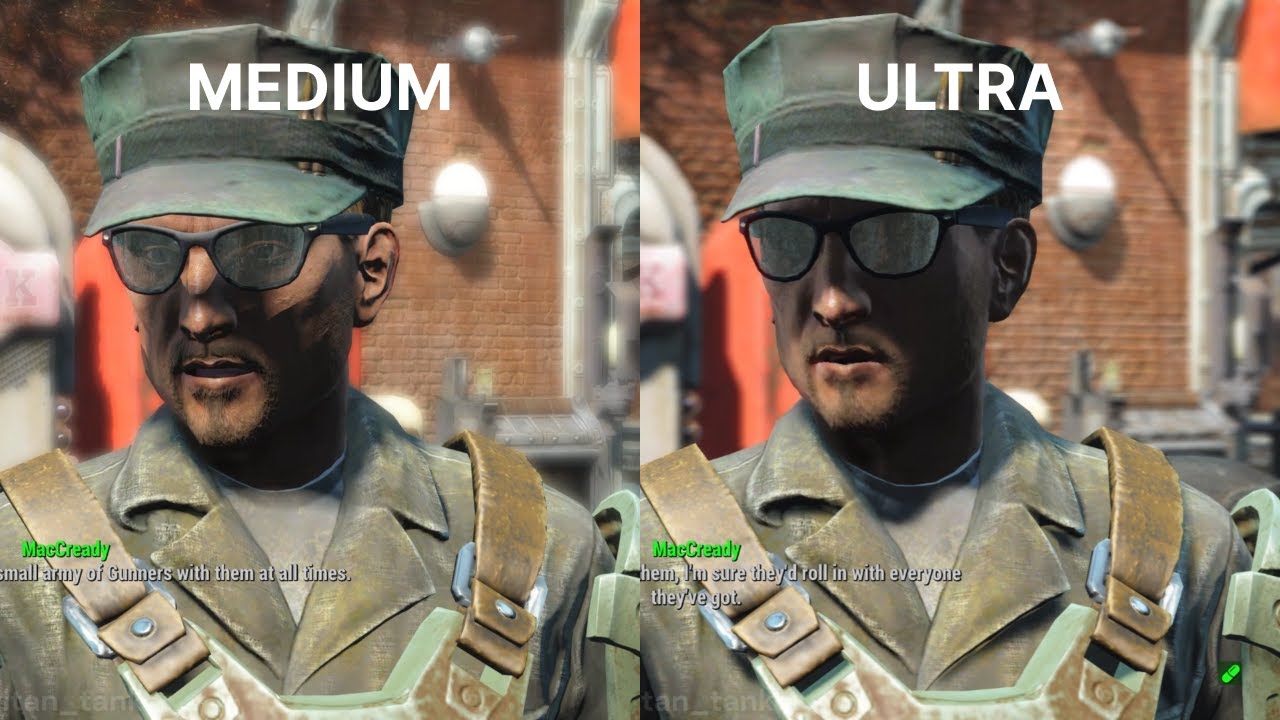 Fallout 4 - Medium vs Ultra Settings Comparison - YouTube