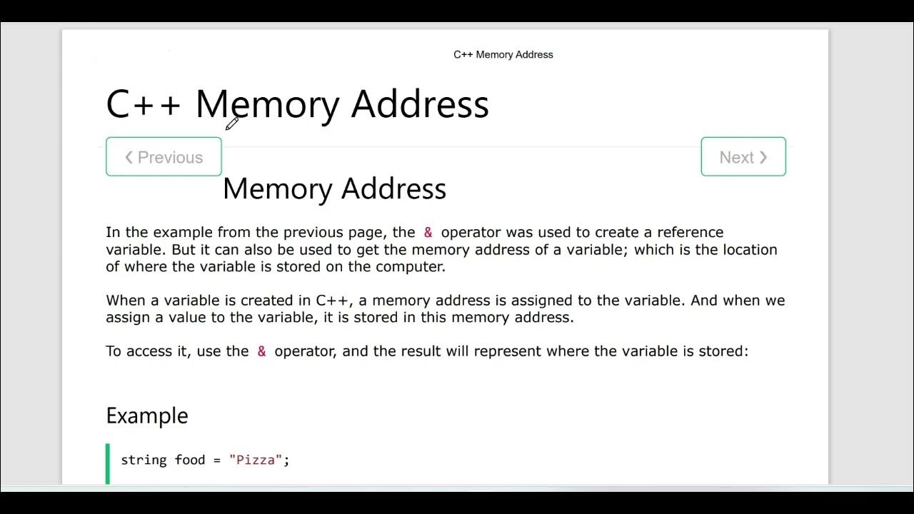 C++ Memory Address - YouTube