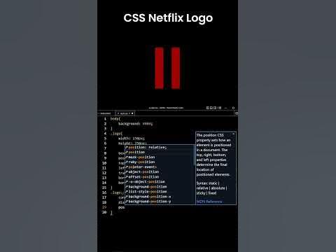 CSS Netflix Logo Design #shorts - YouTube