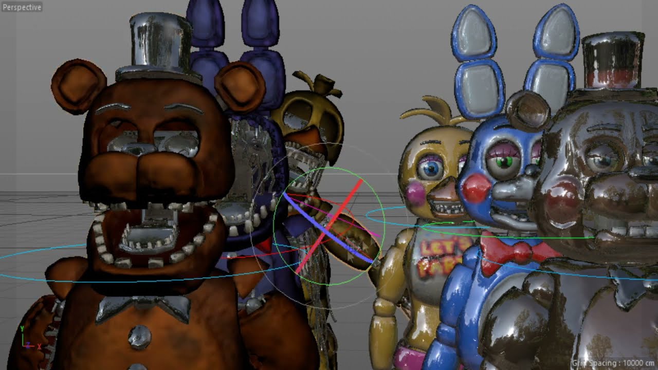 [C4D/FNaF/SpeedArt] FNAF 2 5th anniversary - YouTube