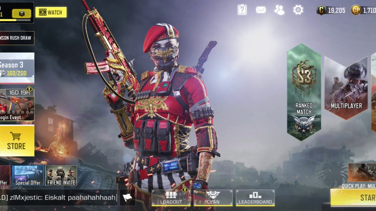 COD mobile Crimson Rush Draw new SKIN 250£ skin 2020 - YouTube