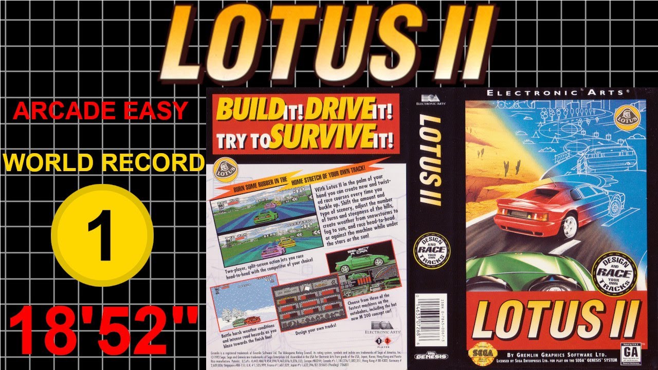 Lotus II RECS [GEN] Arcade Easy [18'52] Former WR🥇 | SEGA Genesis | Lotus III The Ultimate ...