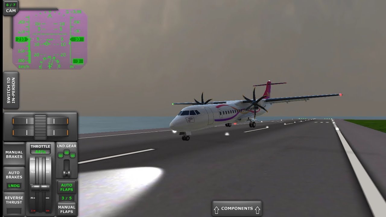TURBOPROP FLIGHT SIMULATOR|| RL-72 HARD LANDING 🛬|| FRONT WHEEL LANDING ...
