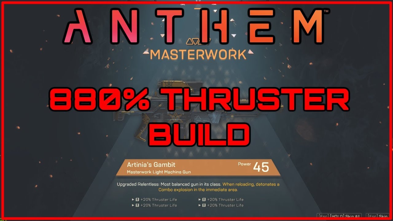 Anthem Colossus 880% Thruster Life Build - YouTube