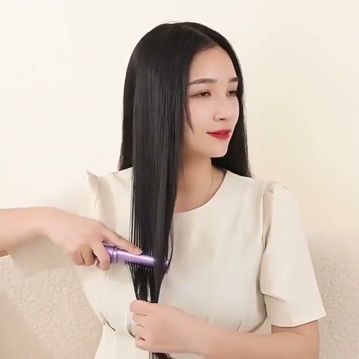 차세대 무선 스트레이트 빗 충전식 음이온 머리케어 스트빗 가열 미니 스트레이트 빗 휴대용 스트레이트 빗 롤업 겸용 무선 스트 빗