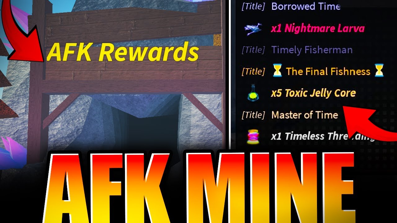 AFK BASE - HOW TO FIND NEW AFK MINE PLACE ALL REWARDS in FISCH ROBLOX ...