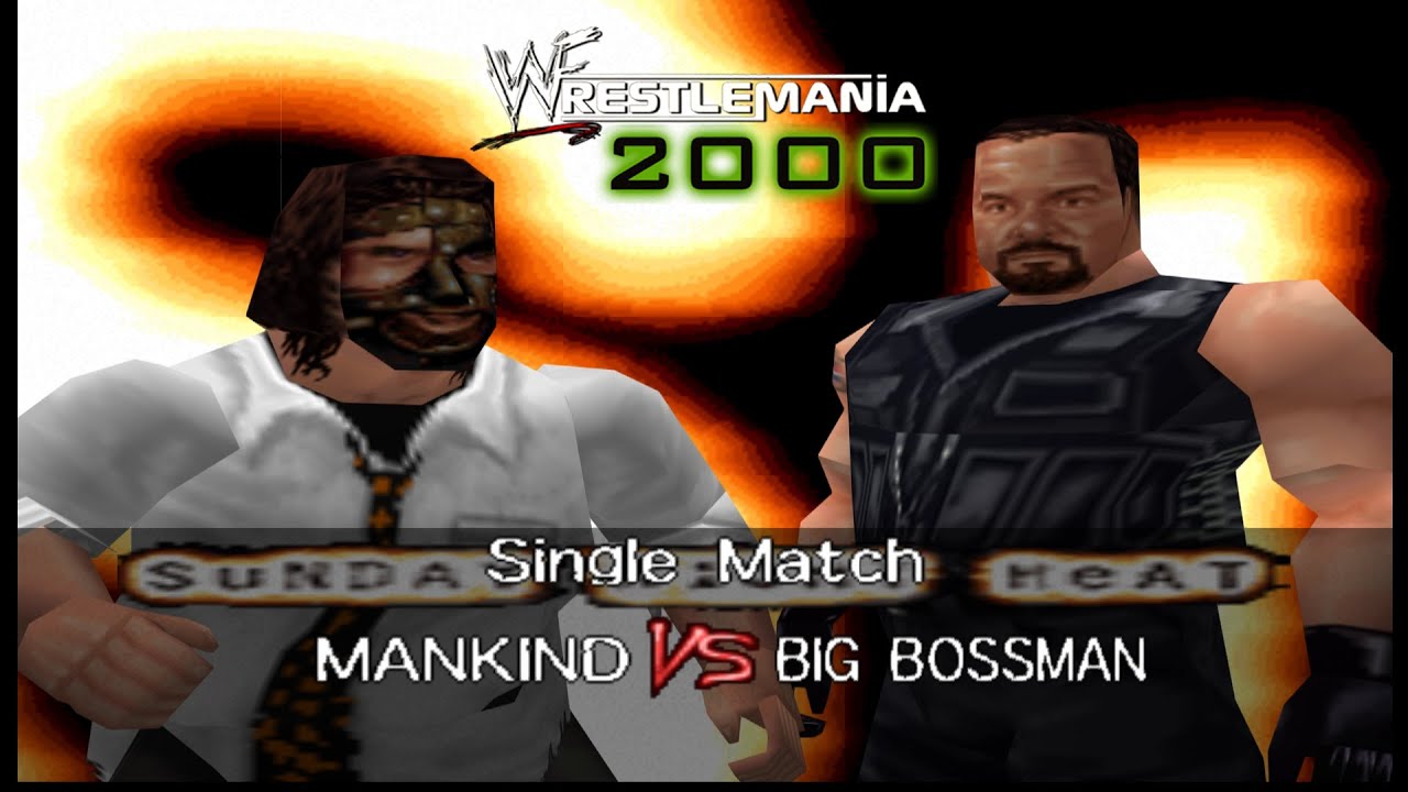 WWF Wrestlemania 2000 | Mankind vs Big Bossman | Exhibition | RetroArch ...