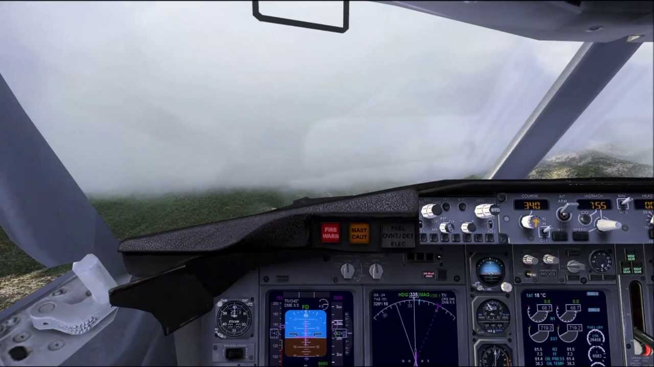 Tivat ILS Approach - 737-800 - YouTube