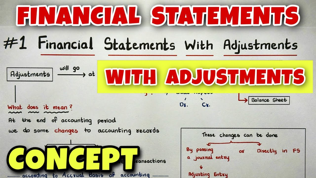 #1 Financial Statements with Adjustments - Concept - Class 11 - By ...