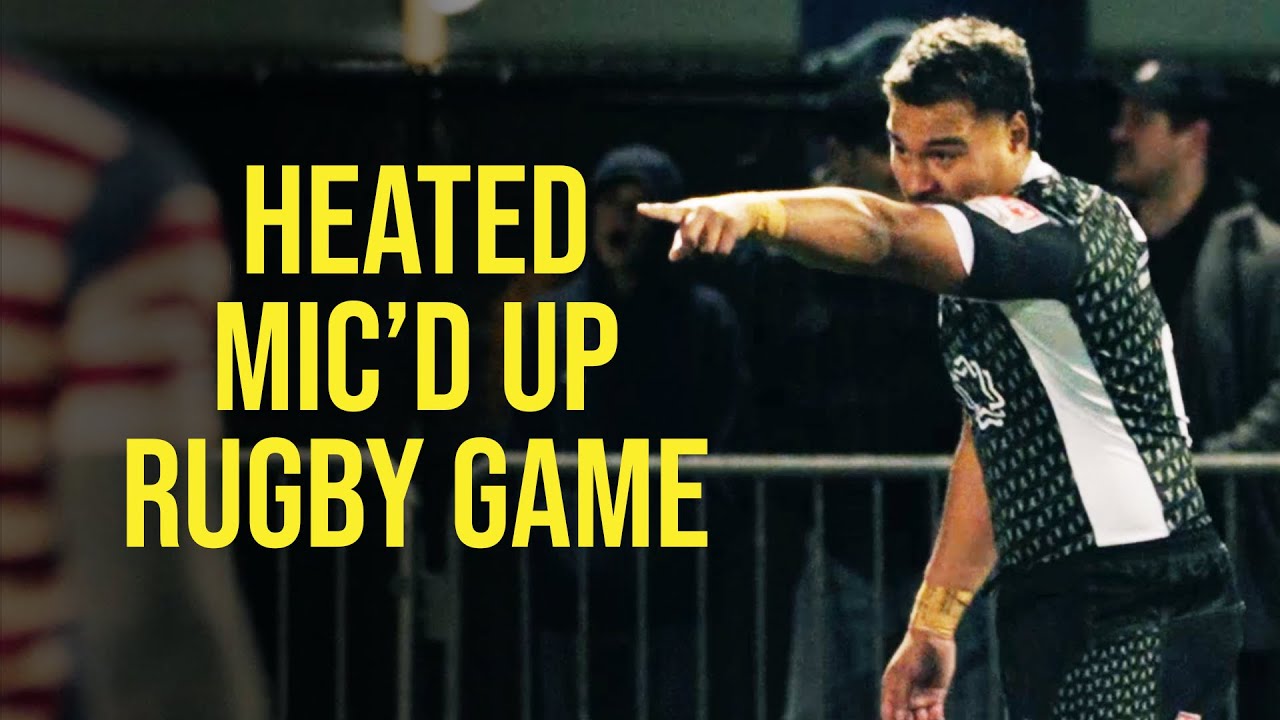 Heated mic'd up professional rugby game - YouTube