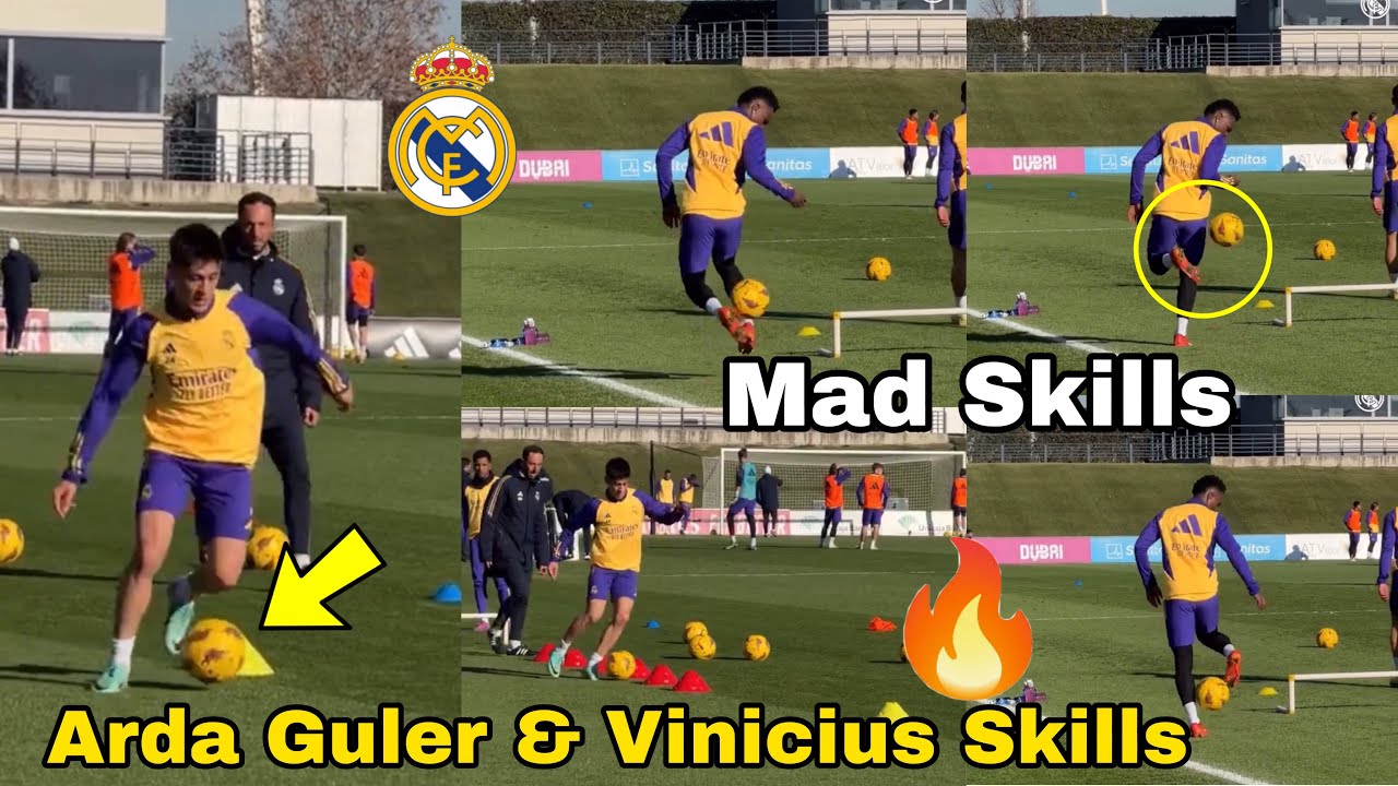 Arda Guler Challenged Vinicius with ”FILTY SKILLS” at Madrid Training🔥 ...