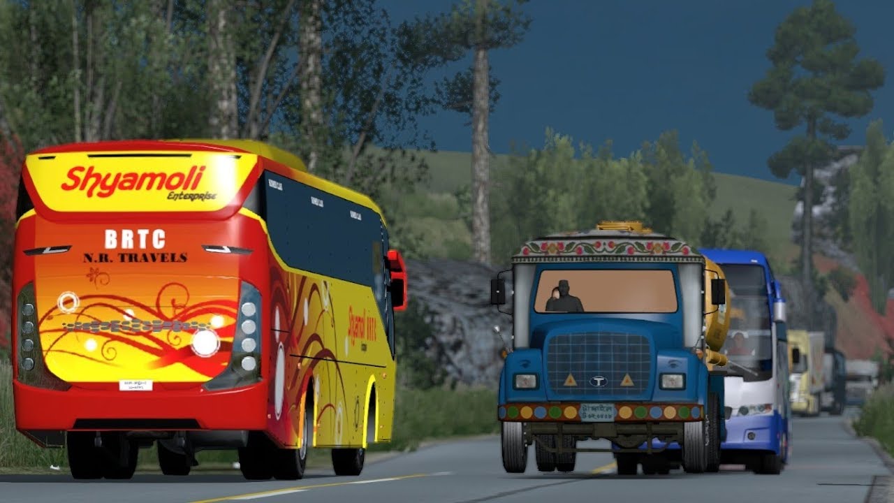 Siliguri to Dhaka trip by Shyamoli NR Travels SKS Hino RN295 e138i ...