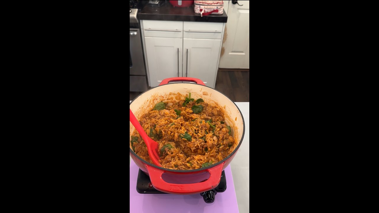 Fantastic coconut beef and orzo dish - YouTube