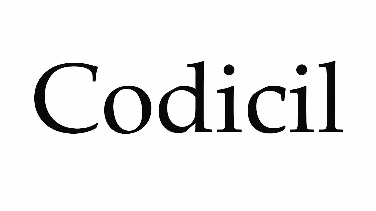 How to Pronounce Codicil - YouTube
