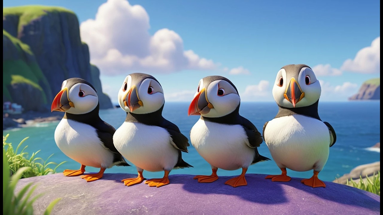 Five Little Puffins Flap Flap Flap | Arctic Bird Songs & Counting for ...
