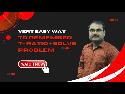 T- Ratio Explanation & Trick to Learn | Trigonometry | Chandan Sir ...