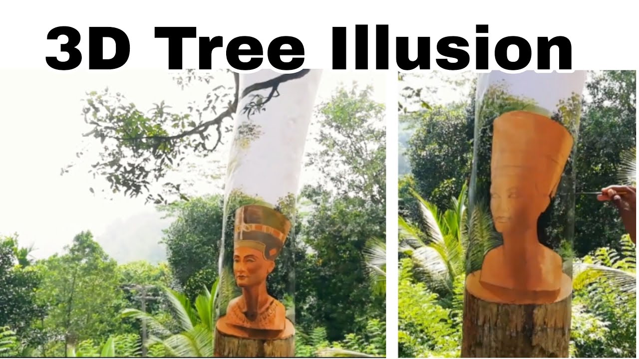 3D Tree Illusion on a Tree trunk - YouTube