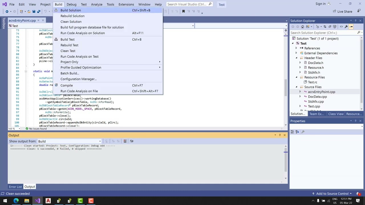 Draw A Simple Circle Using Objectarx 2022 And C Youtube