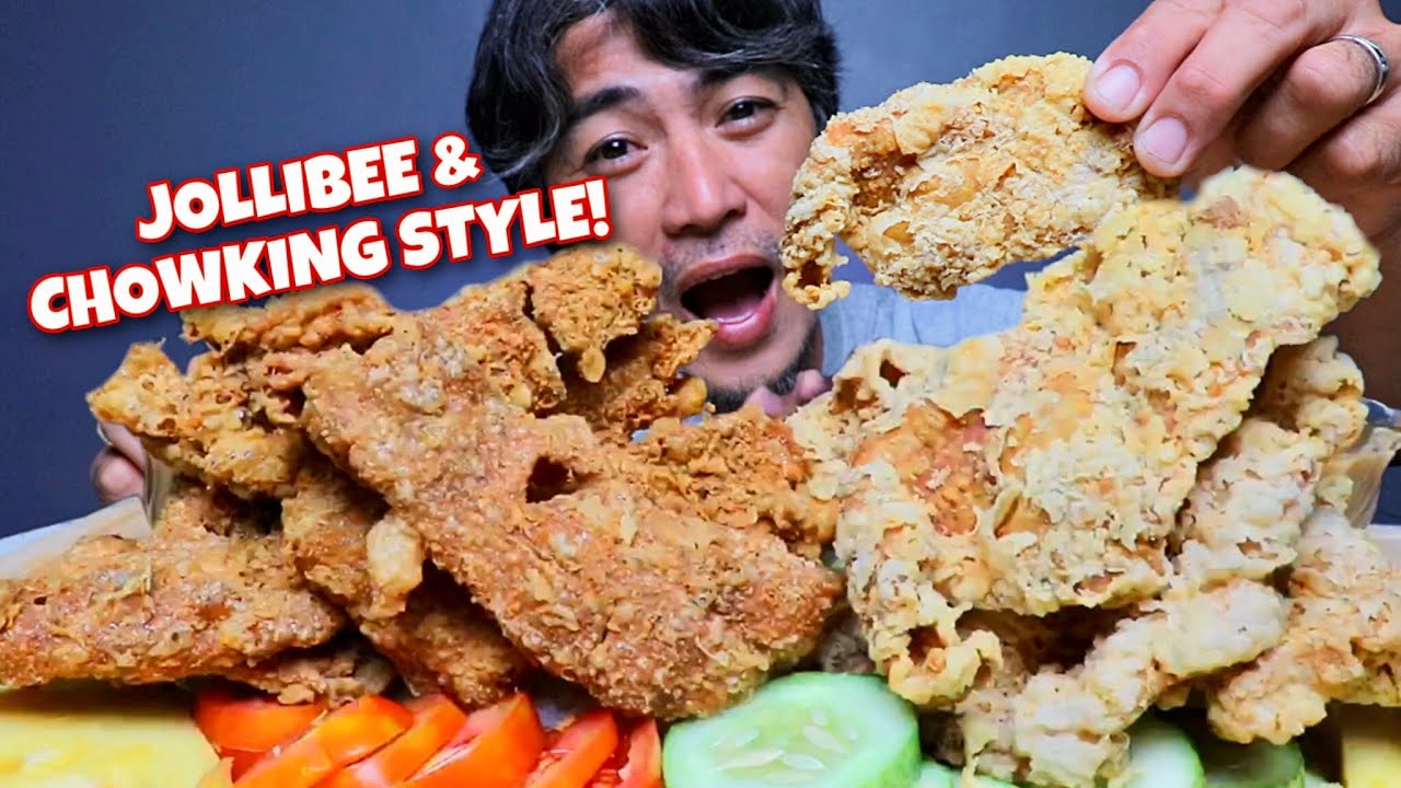 CRISPILICIOUS JOLLIBEE & CHOWKING STYLE CHICKEN SKIN! PINOY MUKBANG W ...
