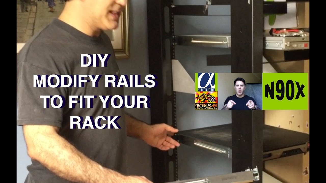 Modifying Server Rails to Fit your Rack (N90X) - YouTube