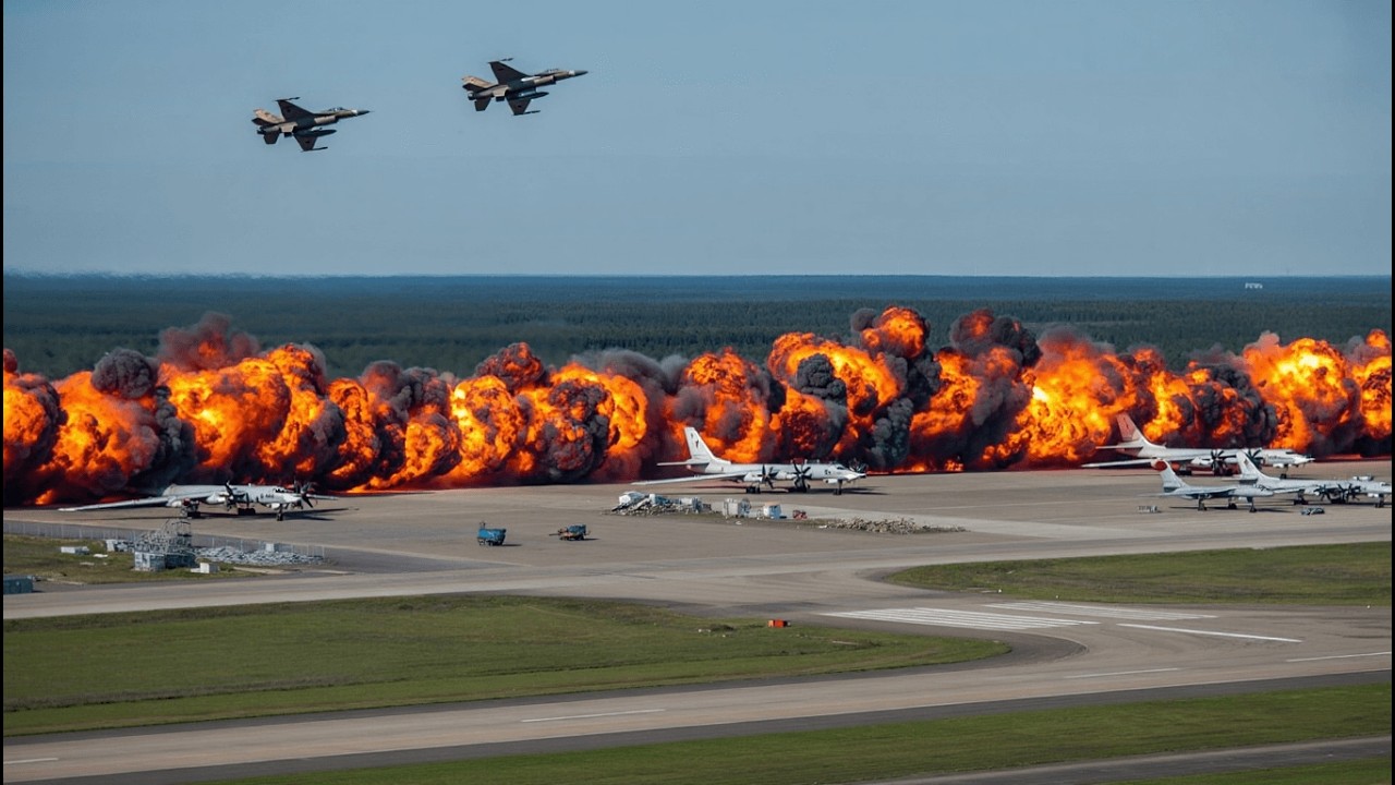 BREAKING! Ukraine F-16s DROP 5,000-LB ERAM Bombs – Russian Airbase with ...