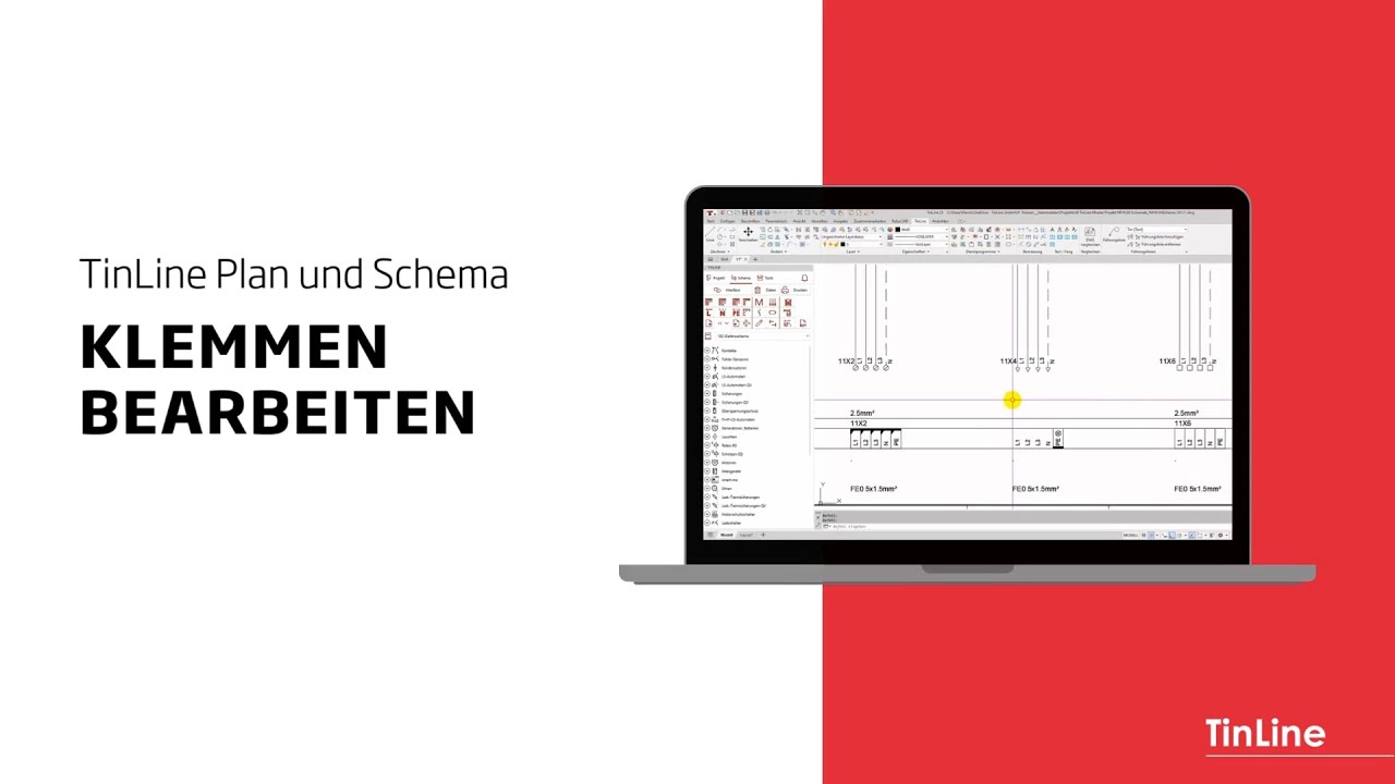 Vorschau Neuerungen TinLine Plan und Schema 25 - Klemmen bearbeiten - YouTube