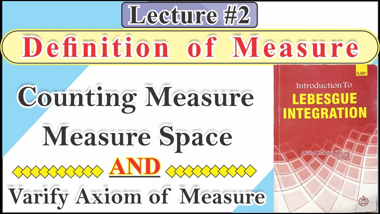 Measure (Definition) || Measure Space & Counting Measure. Also verify ...