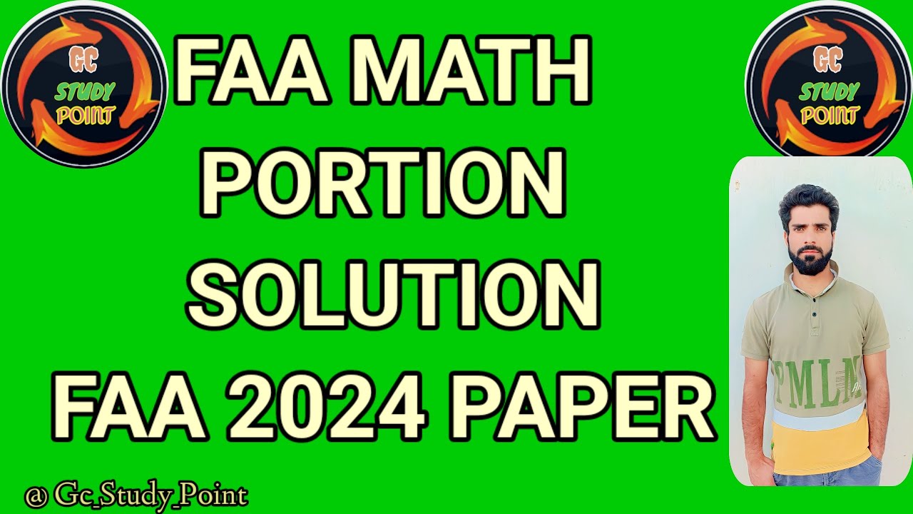JKSSB FAA MATHS PORTION Analysis ( PAPER 2024 ) complete solution (a+b ...