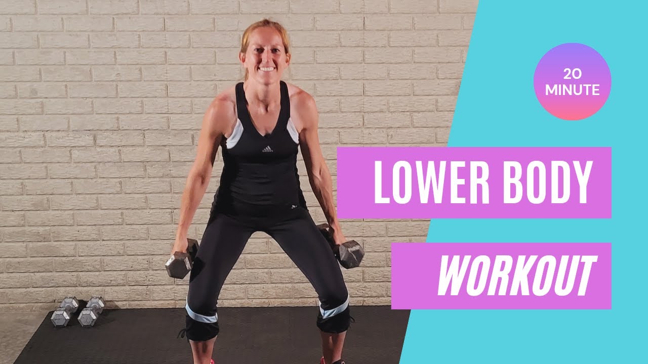 20 Minute Lower Body Workout with Dumbbells - YouTube