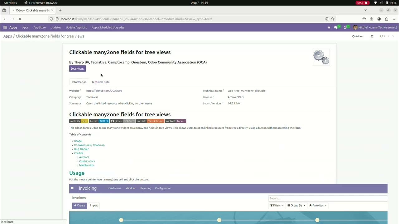 web tree many2one clickable |Odoo - YouTube