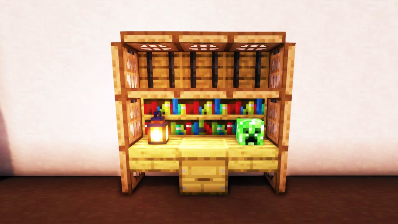 Medieval BookSelf Design in Minecraft - YouTube