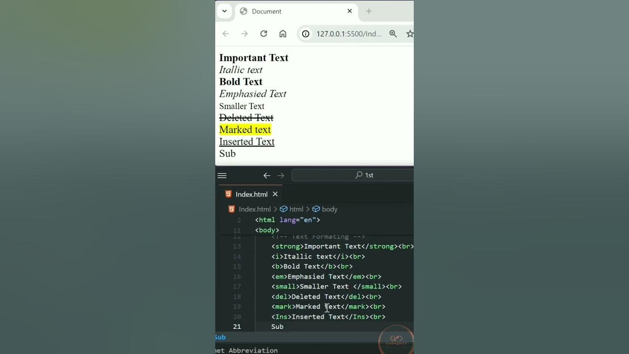 Text Formatting In Html Css Coding Frontendprojects Webdevelopment Create By Coding17 Youtube
