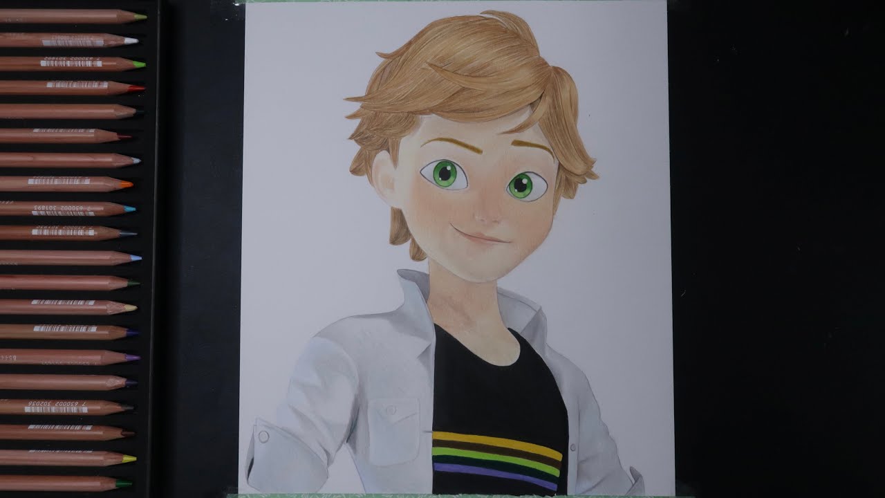Drawing Miraculous Ladybug - Adrien Agreste - YouTube