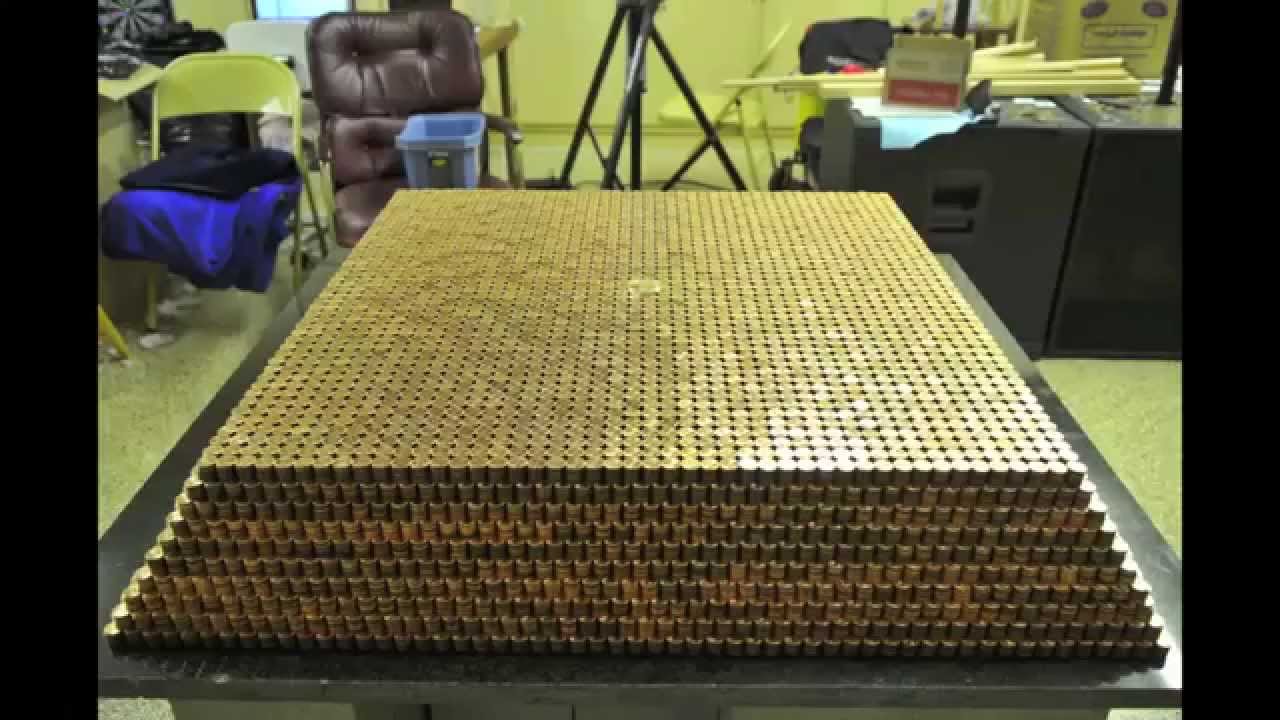 Guinness World Record - Penny Pyramid - YouTube
