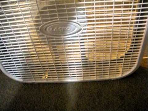 Lasko box fan - YouTube