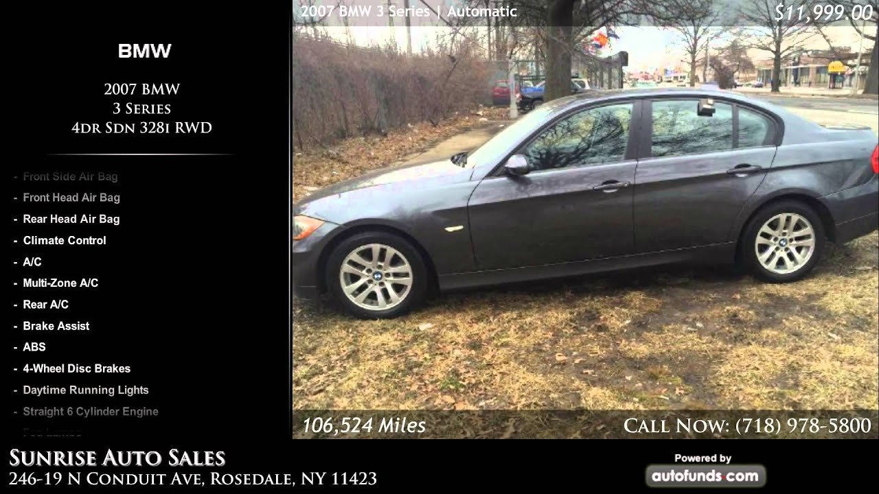 Used 2007 BMW 3 Series | Sunrise Auto Sales, Rosedale, NY - SOLD - YouTube