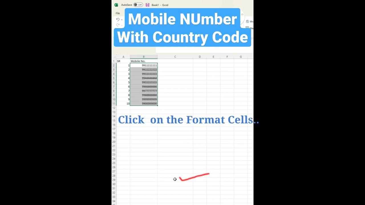 country code add mobile number #shorts Excel #Trick Youtube Shorts | #Excel Shorts | # ...