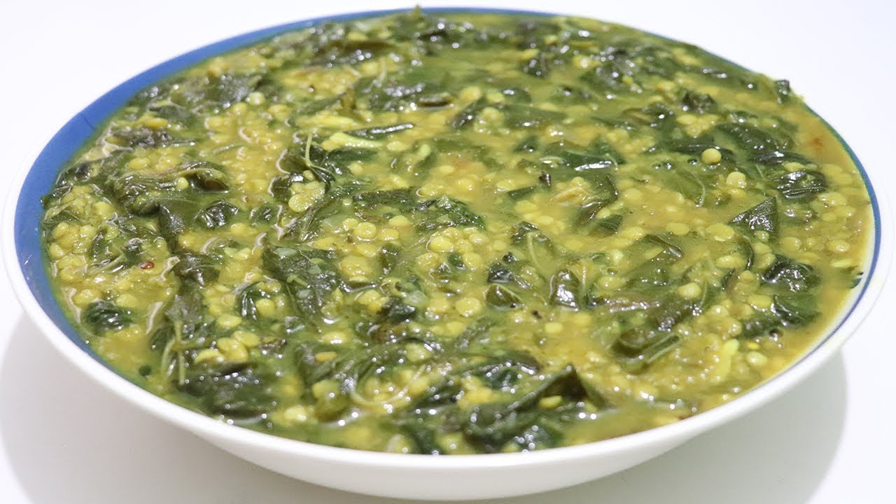 Jute Leaves and Pulses Recipes | How to cook Jute Leaves With Pulses ...