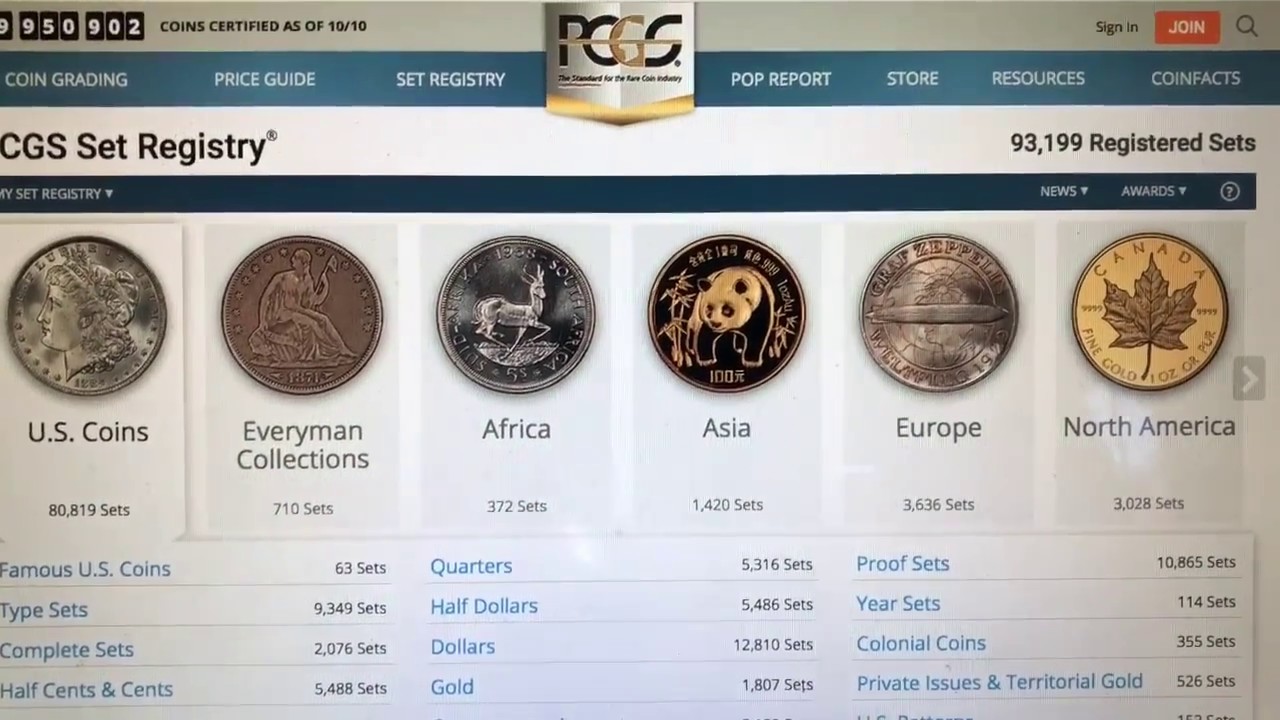 PCGS And NGC Registry - YouTube
