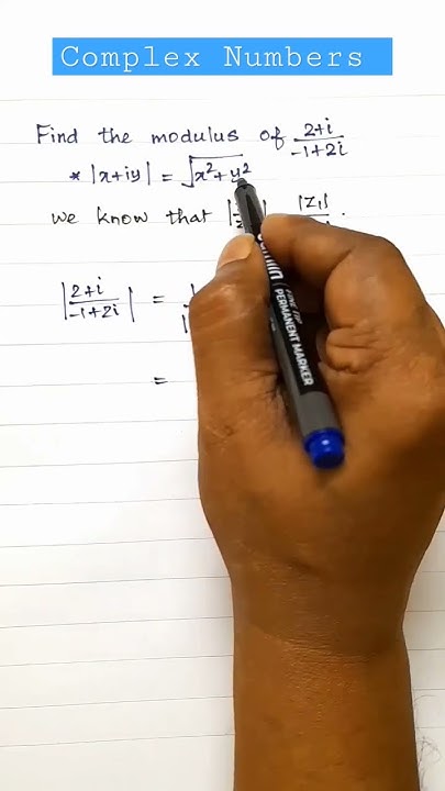 How to find the modulus of the division of two complex numbers / # ...